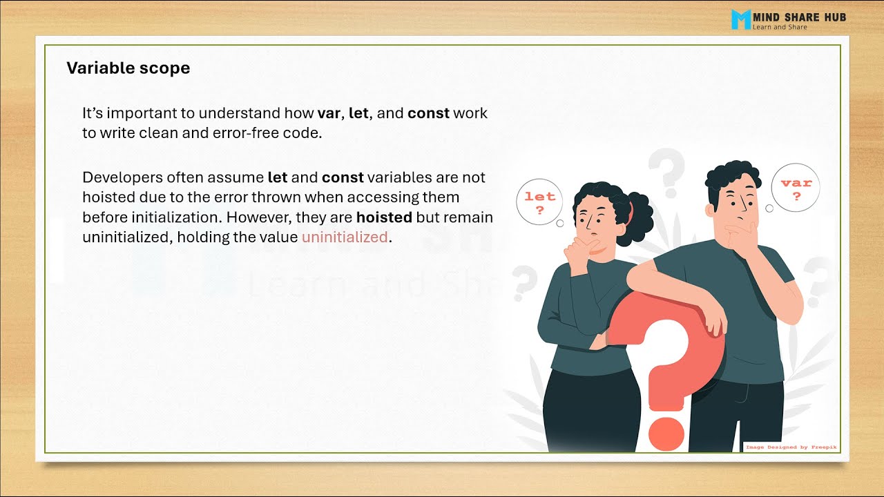 JavaScript - Variable Scope var, Let, And const