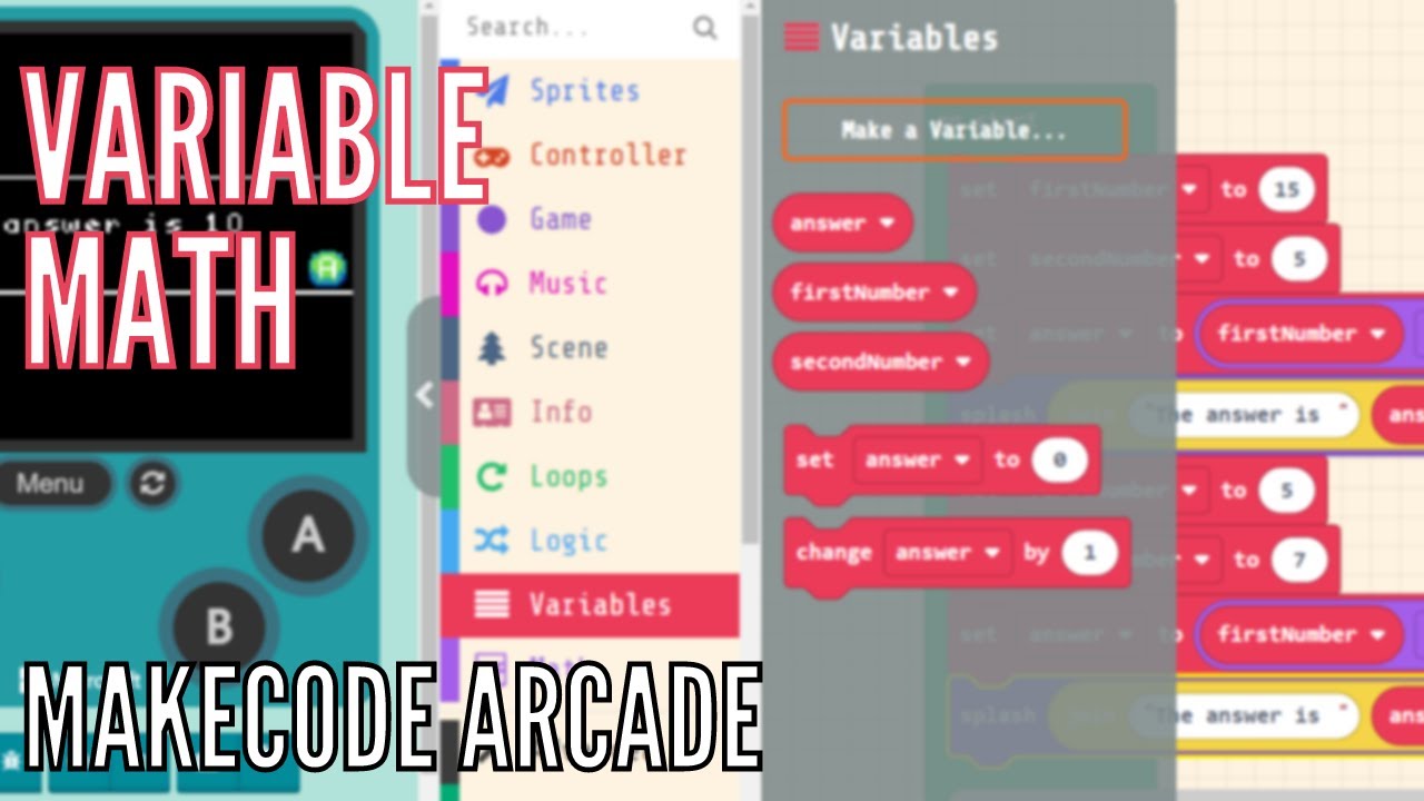 Variable Math in MakeCode Arcade