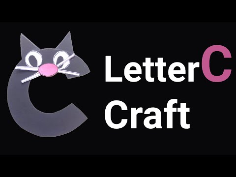 Letter C craft| Making cat with letter C