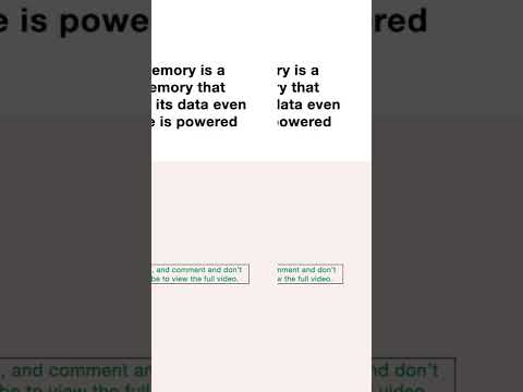 Computer Memory in English by MCQDump | Volatile memory is a type of memory that