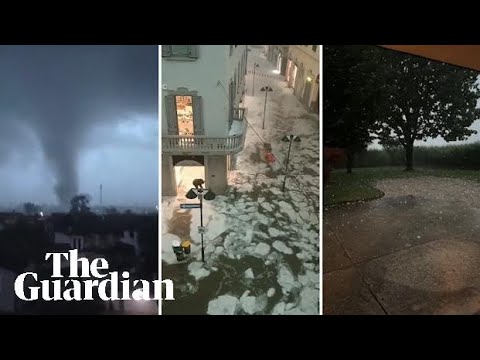 Hailstorms pummel northern Italy after days of extreme heat