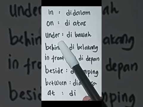Kosakata Bahasa Inggris Tentang Kata Depan atau Preposition #shorts