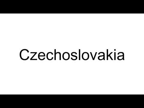 How to Pronounce Czechoslovakia