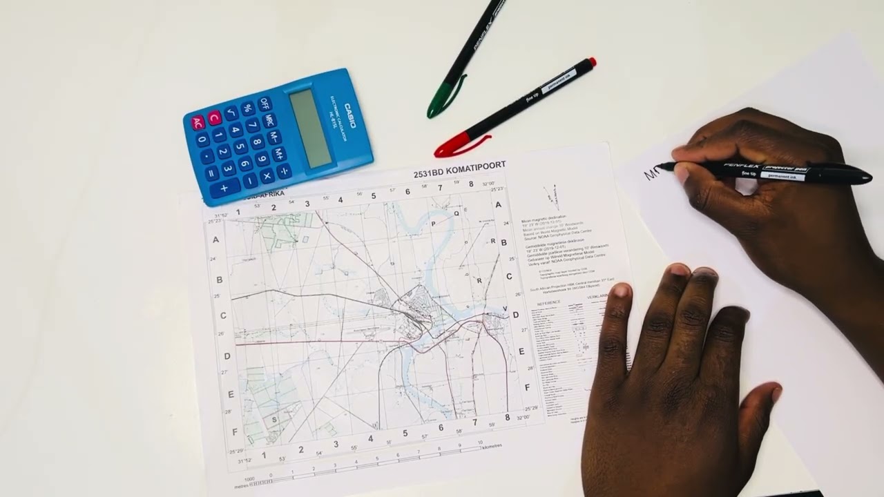 Geography Mapwork Calculations: How to calculate magnetic declination. #bearing #geographymap 