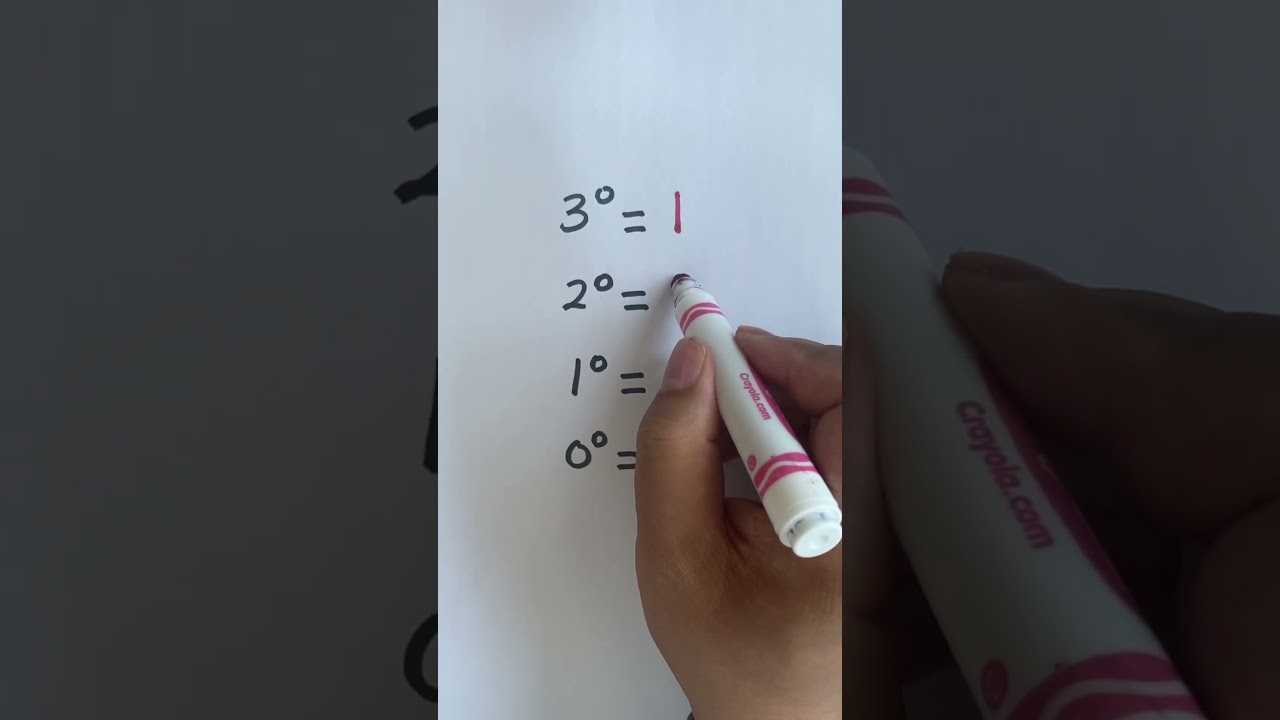 Tricky math: power of 0 | exponent #exponents #algebra #shorts