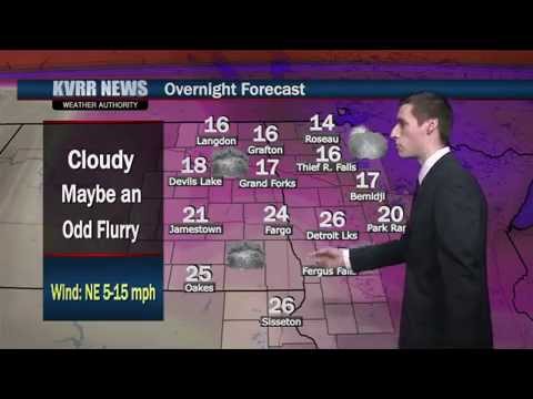 KVRR-TV, Fargo, ND, 9 pm news, Greg Master weather segment, March 21, 2015