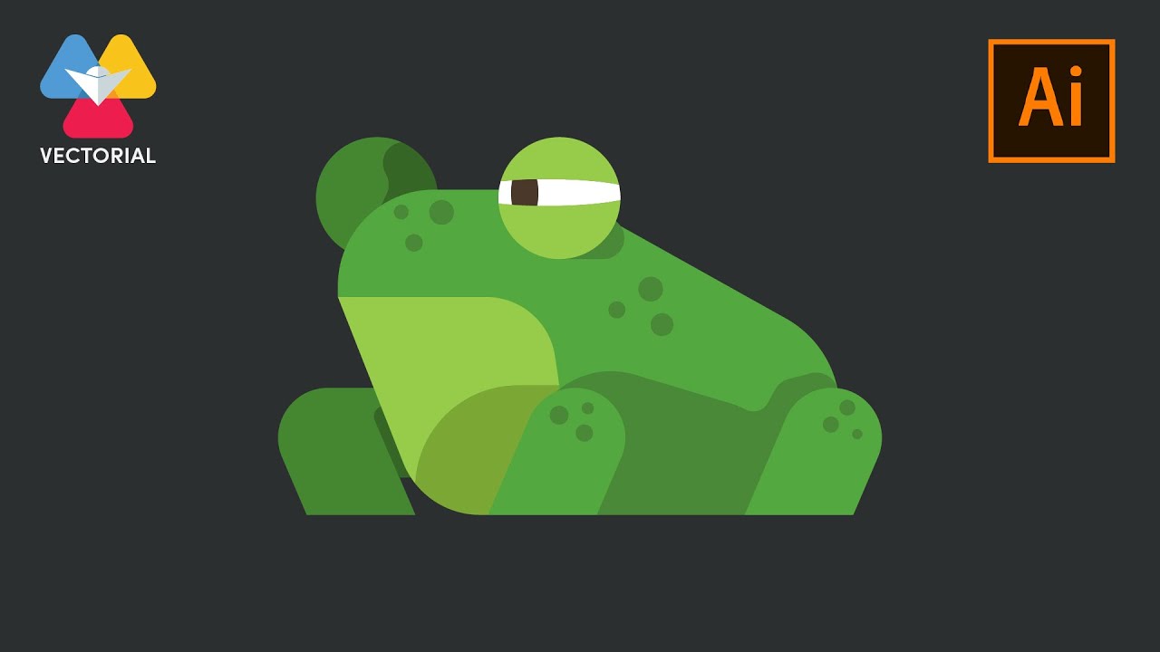Flat Frog tutorial in Adobe illustrator