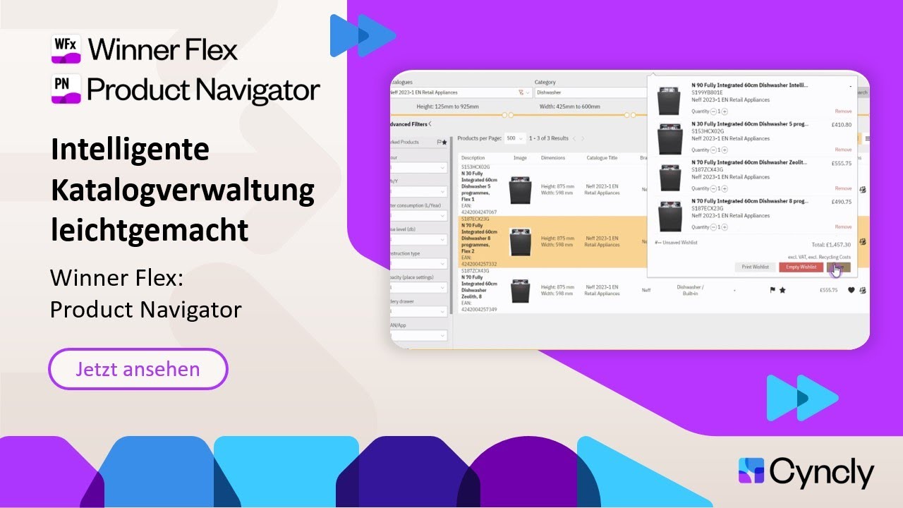 Winner Flex - Product Navigator | Deutsch