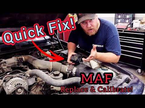 How To Replace AND Calibrate A Mass Air Flow Sensor (MAF) - Crown Vic / Grand Marquis - Quick Fix!