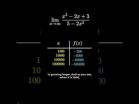 Limits Toward Infinity | Is it negative or positive infinity π€ #maths #calculus #shorts #short