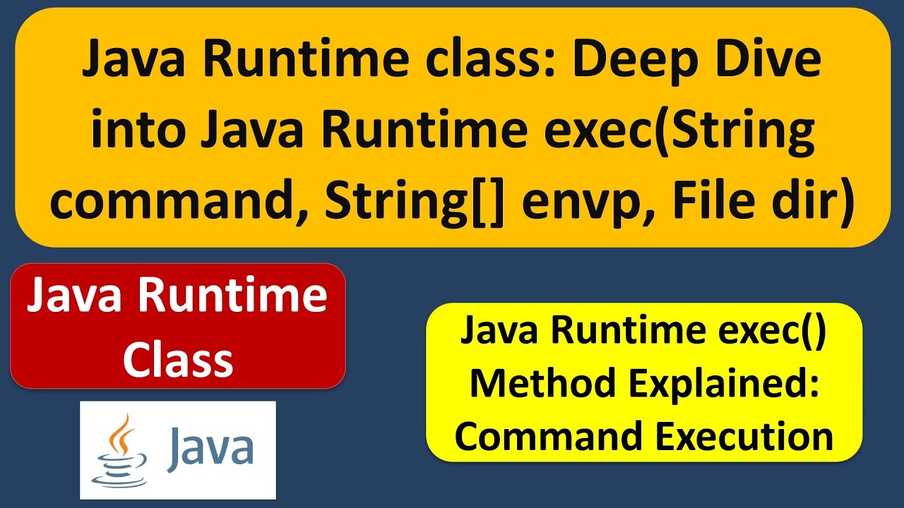 Java Runtime class: Deep Dive into Java Runtime exec(String command, String[] envp, File dir)