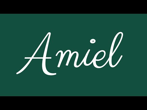 Learn how to Sign the Name Amiel Stylishly in Cursive Writing