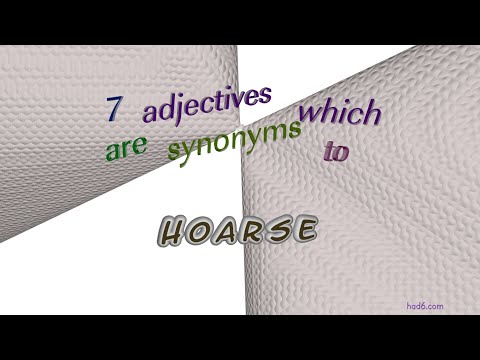 hoarse - 7 adjectives with the meaning of hoarse (sentence examples)