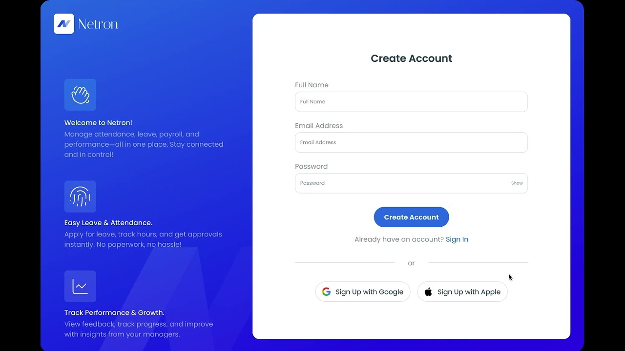 HRMS App UI/UX Design | Modern HR Management System Prototype in Figma