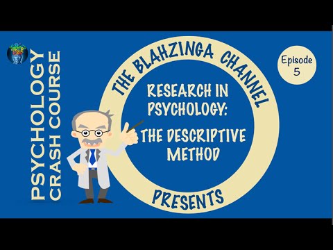 Psychology Crash Course #5: The Descriptive Method