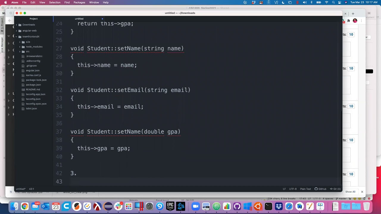 CSC300 3/23/21 Midterm Exam Answers