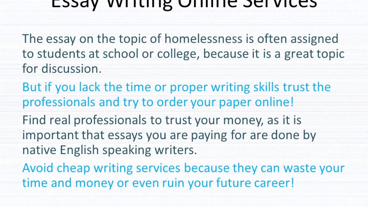 Essay about Homeless