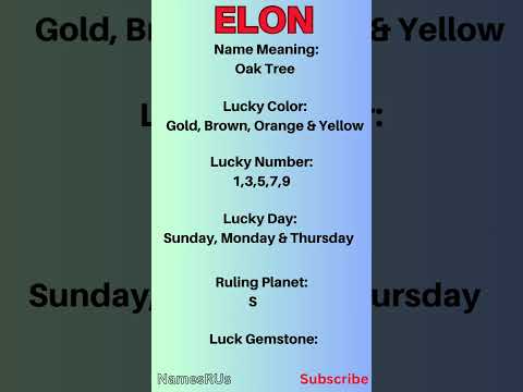 Elon Name Meaning #shorts #shortsvideo #elon