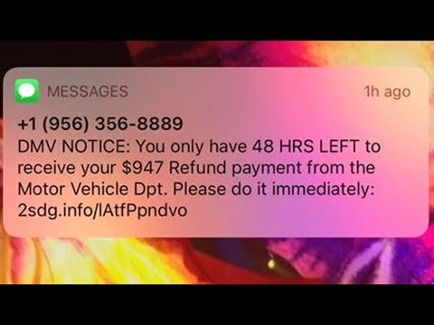Text message scam claims to be from the DMV