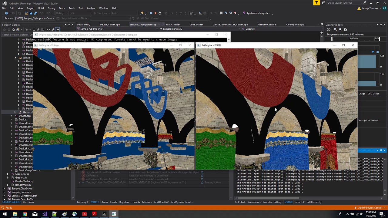 Obj Render Vulkan Fail
