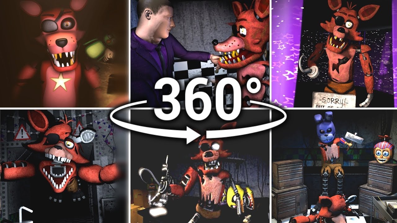 360°| Foxy The Pirate Compilation!! - Five Nights at Freddy's (VR Compatible)