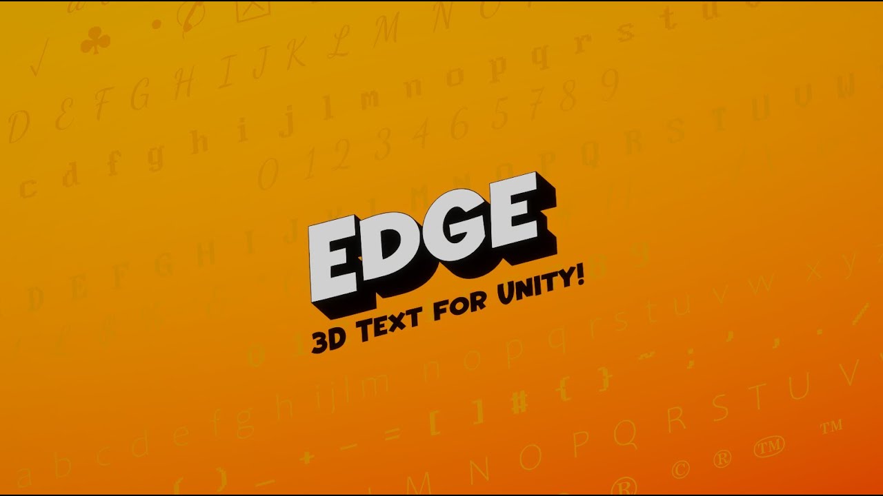 EDGE - 3D text for unity
