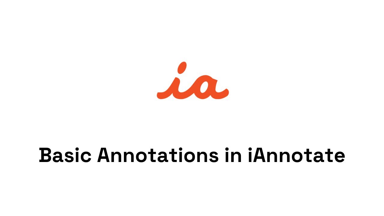 Basic Annotations in iAnnotate