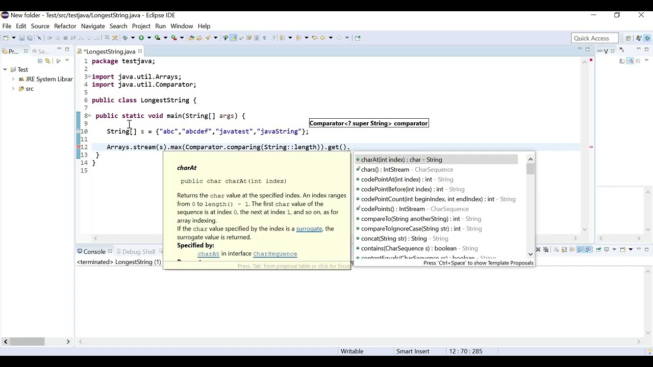 Java 8 code to find the longest string from string array | Using Java 8 stream API