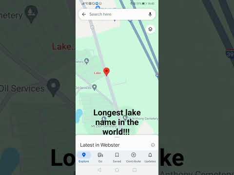 Longest lake name in the world!!! #geography #googlemaps