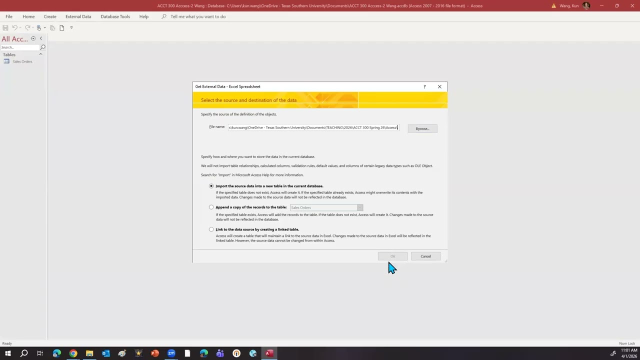 ACCT 300 Access Assignment #2- Steps 1-4