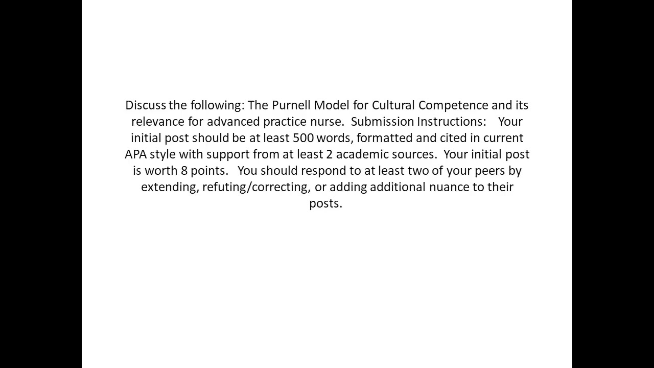 The Purnell Model for Cultural Competence and its relevance for advanced practice nurse
