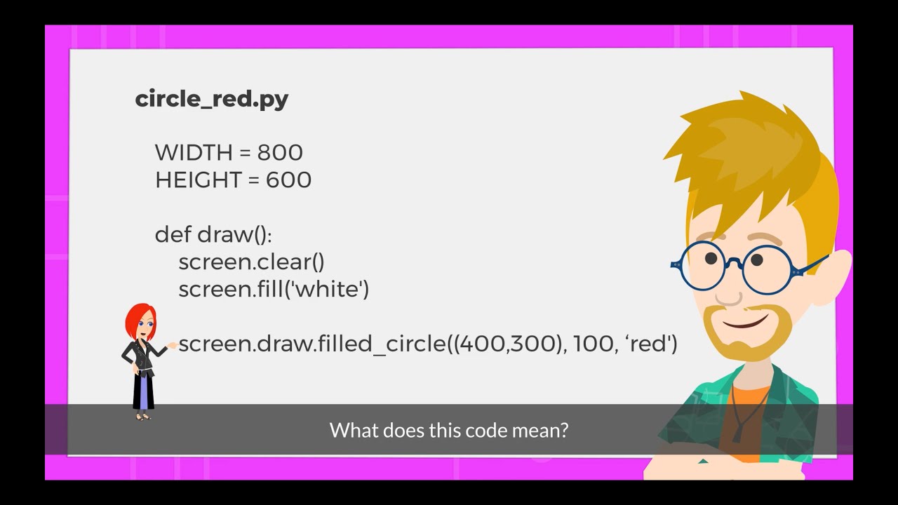 3. How to Fill Circle with Color | Chapter 3: Drawing Shapes & Text in Pygame Zero