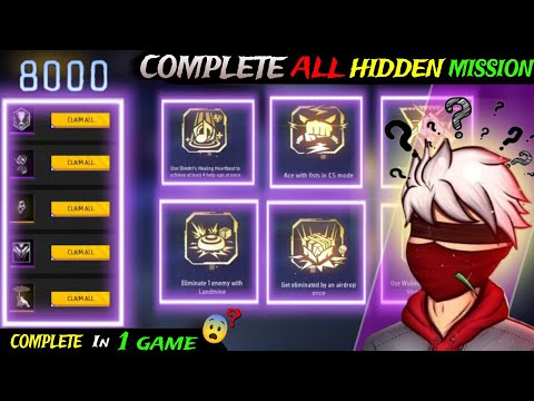 How to complete all hidden mission in 1 game in free fire 🔥