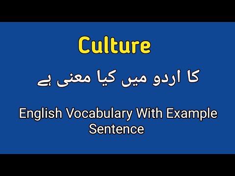 Culture meaning in Urdu | culture meaning in Urdu/Hindi