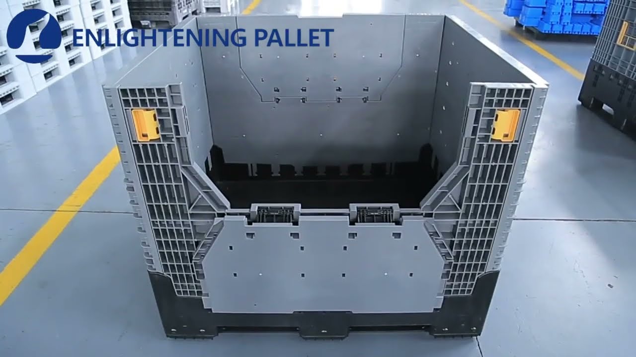 Solid Folding Plastic Pallet Box – Stackable, Collapsible & Forklift Ready