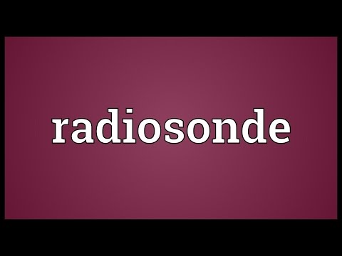 Radiosonde Meaning
