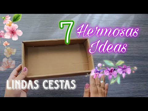 😍MANUALIDADES CON CARTÓN RECICLADO ♻️ IDEAS PARA ORGANIZAR Y DECORAR / HERMOSAS CESTAS CON CARTÓN