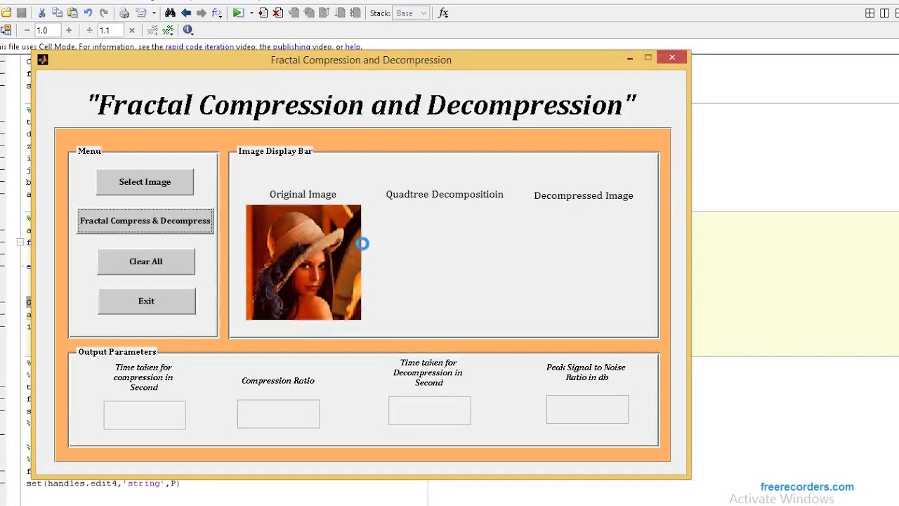 Image Compression using Fractal Transformation MATLAB code