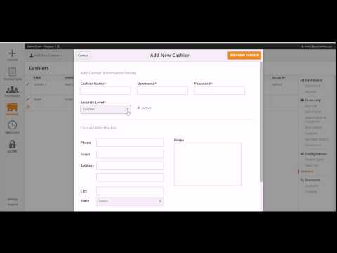 Creating Cashiers -