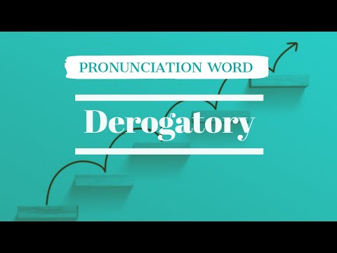 Derogatory say|how to pronunciation Derogatory in Indian English with eyouhub
