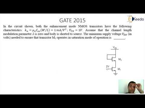 MOSFET Numerical Problems 3 Explained - GATE Analog Circuits Concepts Video Lecture - Analog ...