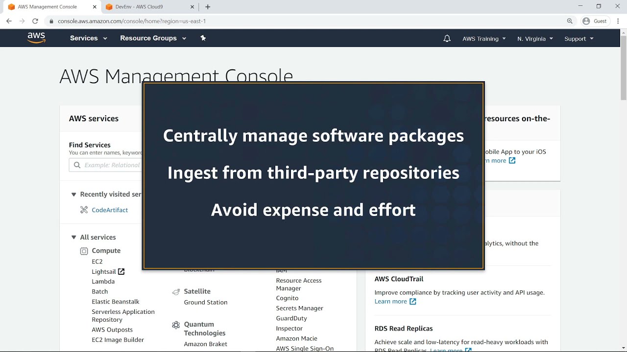 Use AWS CodeArtifact to Manage your Software Packages | Amazon Web Services