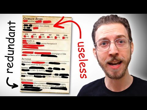 The Problem with Stat Blocks in D&D 5e - Solved!