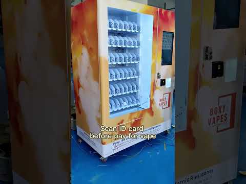 Touch screen big capacity E cig vending machine ready to ship to the US. With age checker