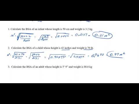 Calculating the BSA