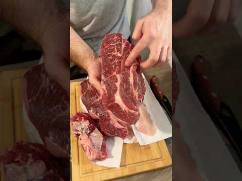 How to remove the chuck eye steak from a chuck roast 🥩🔪 #easy #steak #shorts