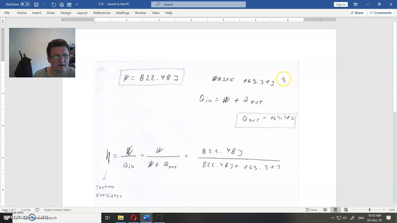 174. assignment (thermal efficiency)