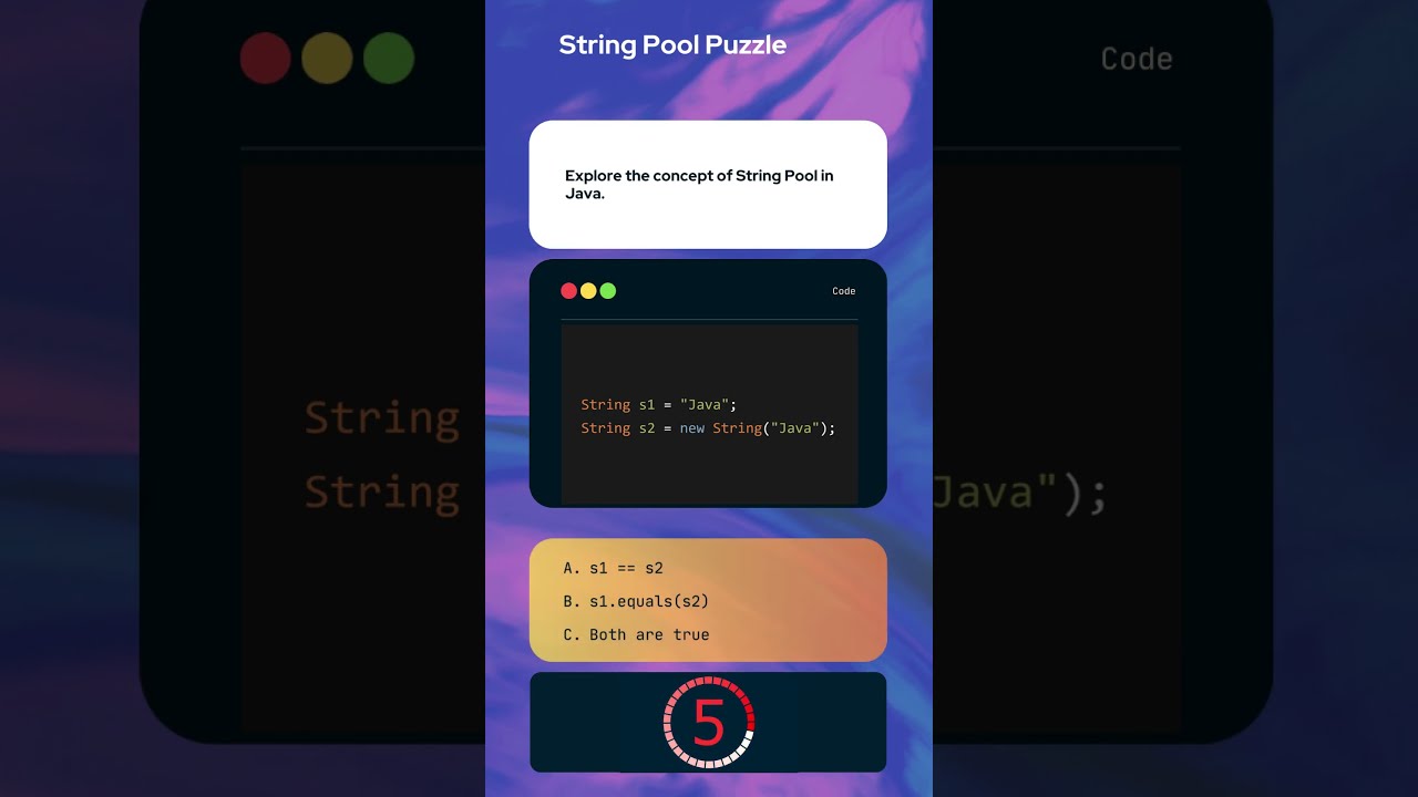 Java String Pool Puzzle #fordevs