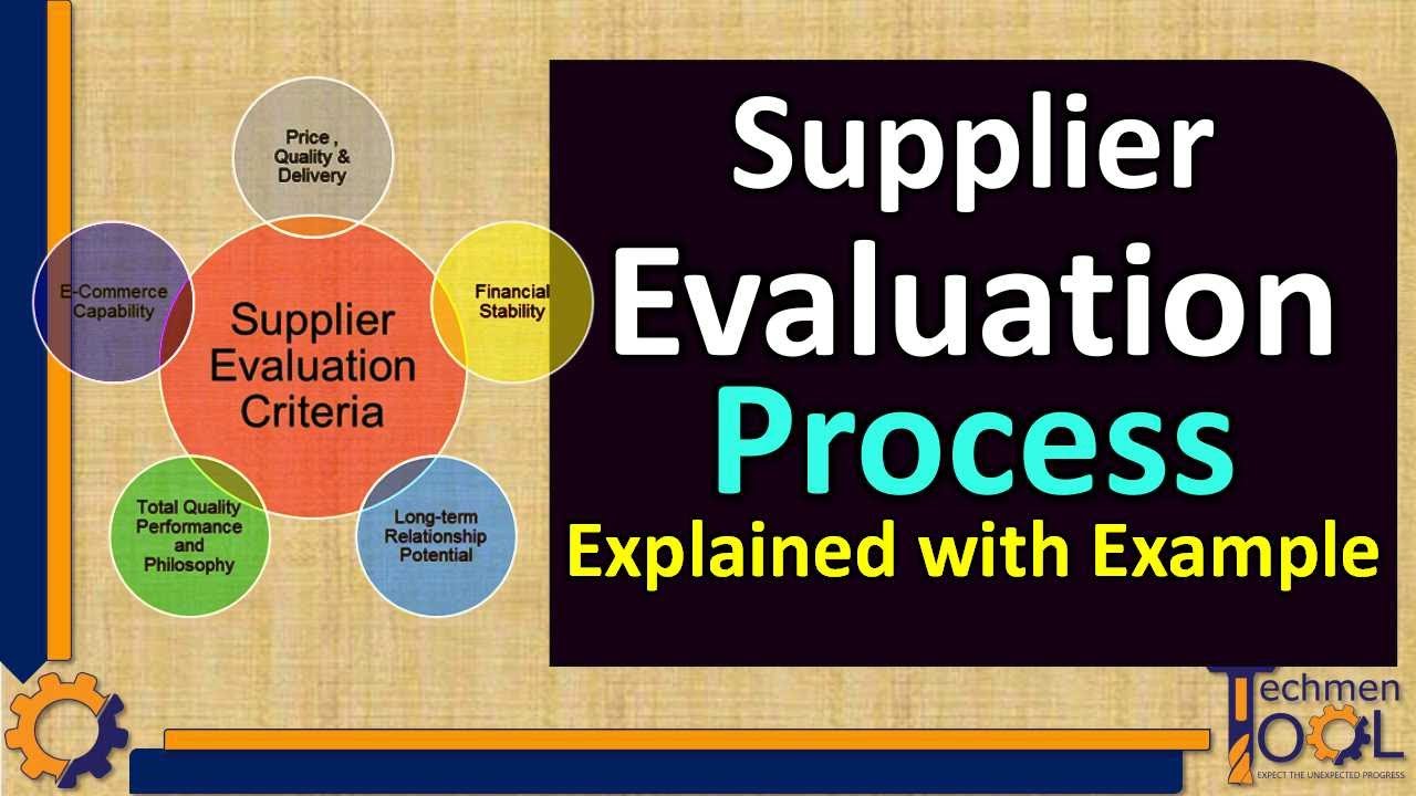 Supplier Evaluation Process | Registration | Purchase (Logistics) | Beginners with example