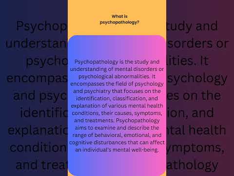 Psychopathology